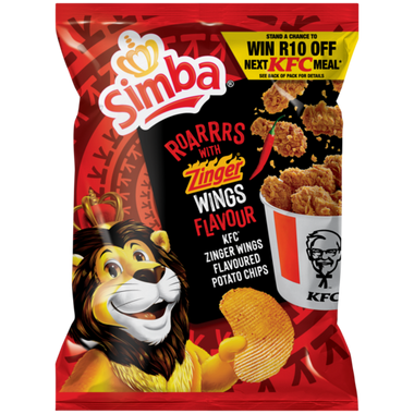 120g x 24 Simba KFC Zinger Wings Flavoured Potato Chips – One Stop